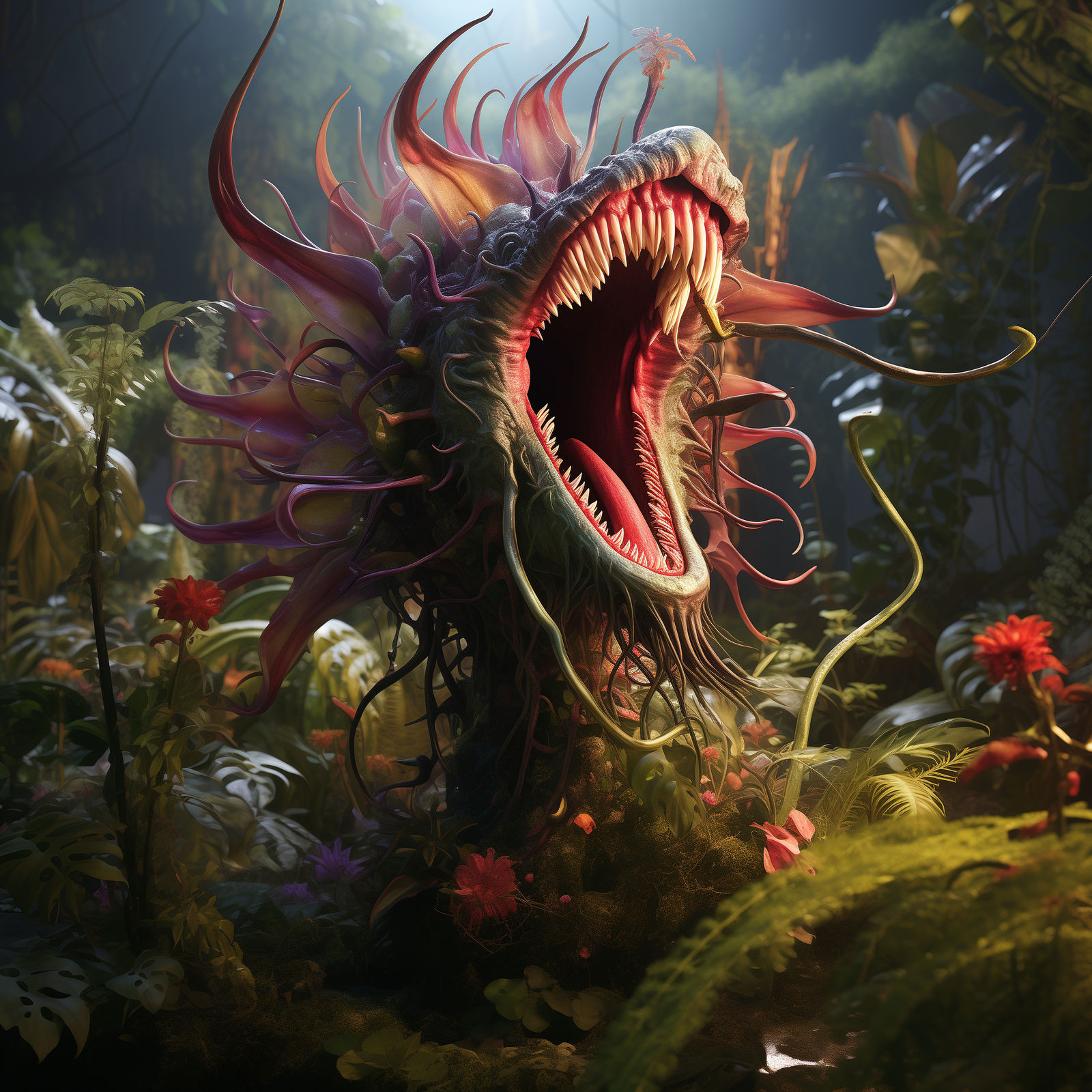 Alien Jungle Horror - AI Generated Artwork - NightCafe Creator