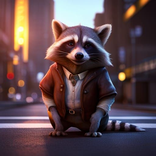 MR. COOL RACOON - AI Generated Artwork - NightCafe Creator