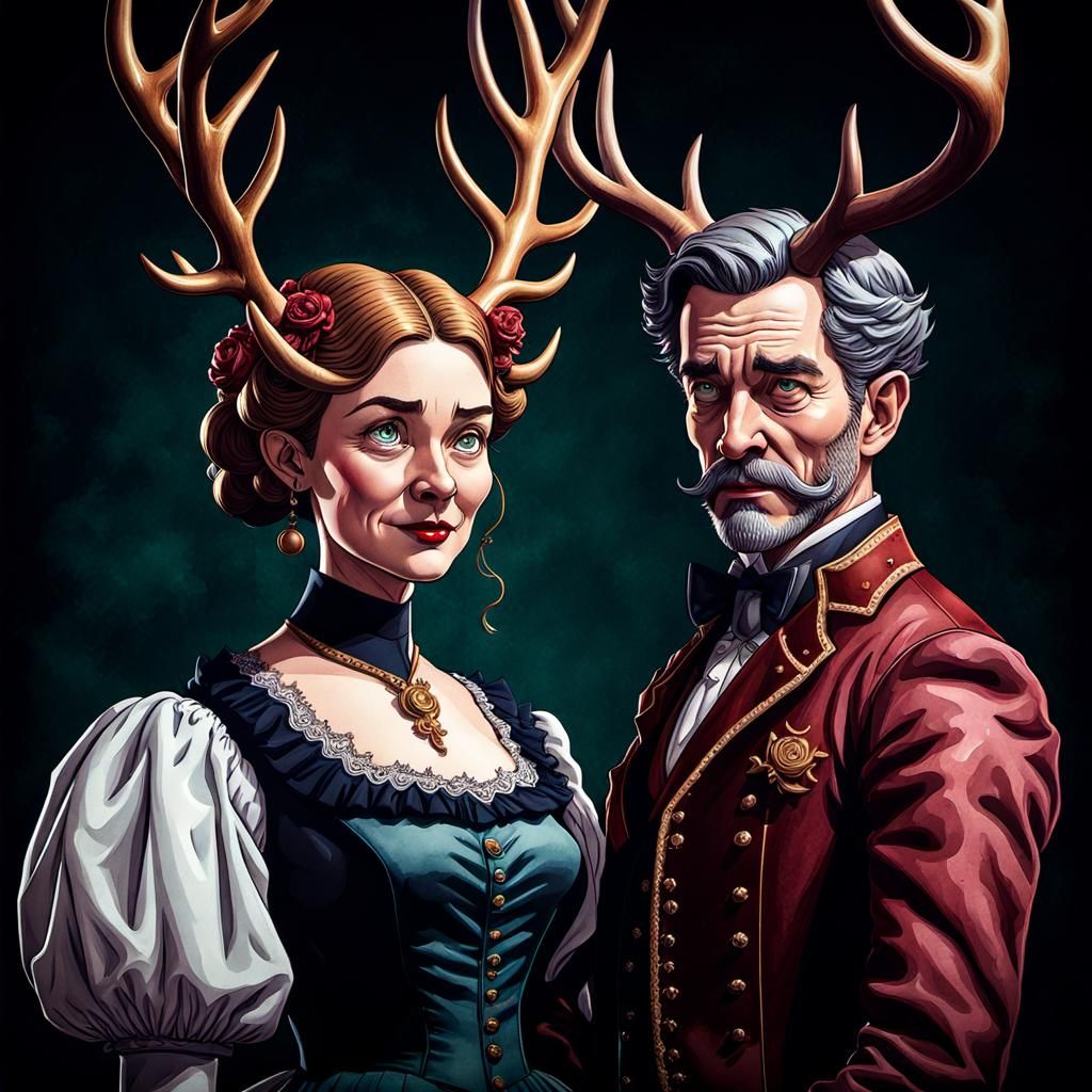 People with Antlers #5 - AI Generated Artwork - NightCafe Creator