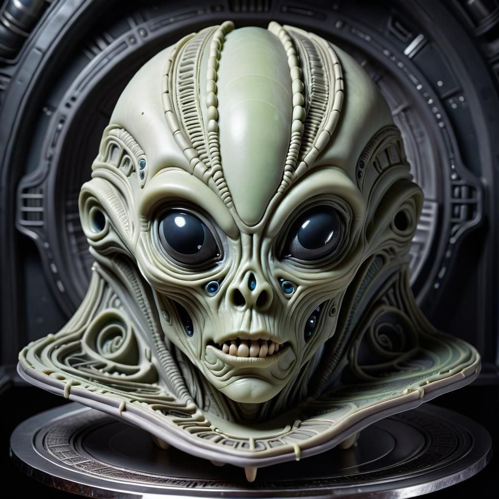 Alien head - AI Generated Artwork - NightCafe Creator