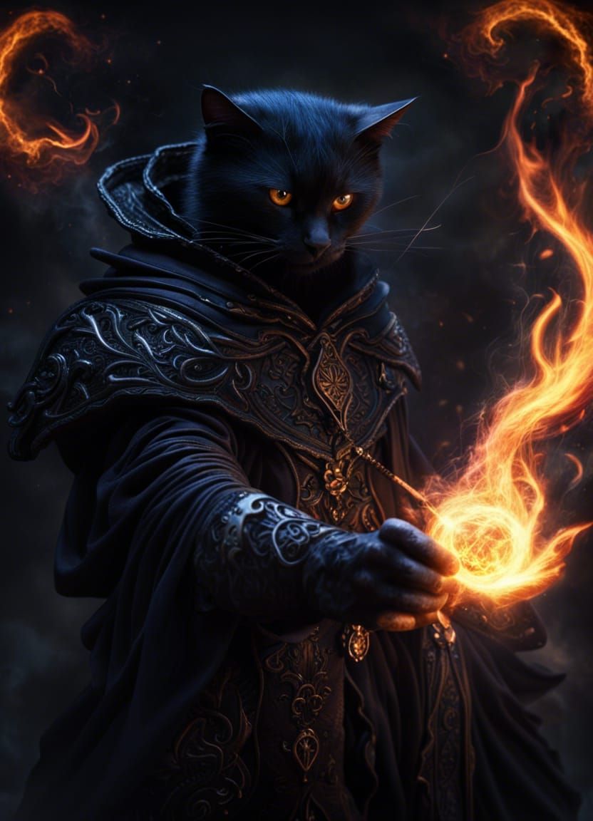 Catfolk Sorcerer - AI Generated Artwork - NightCafe Creator