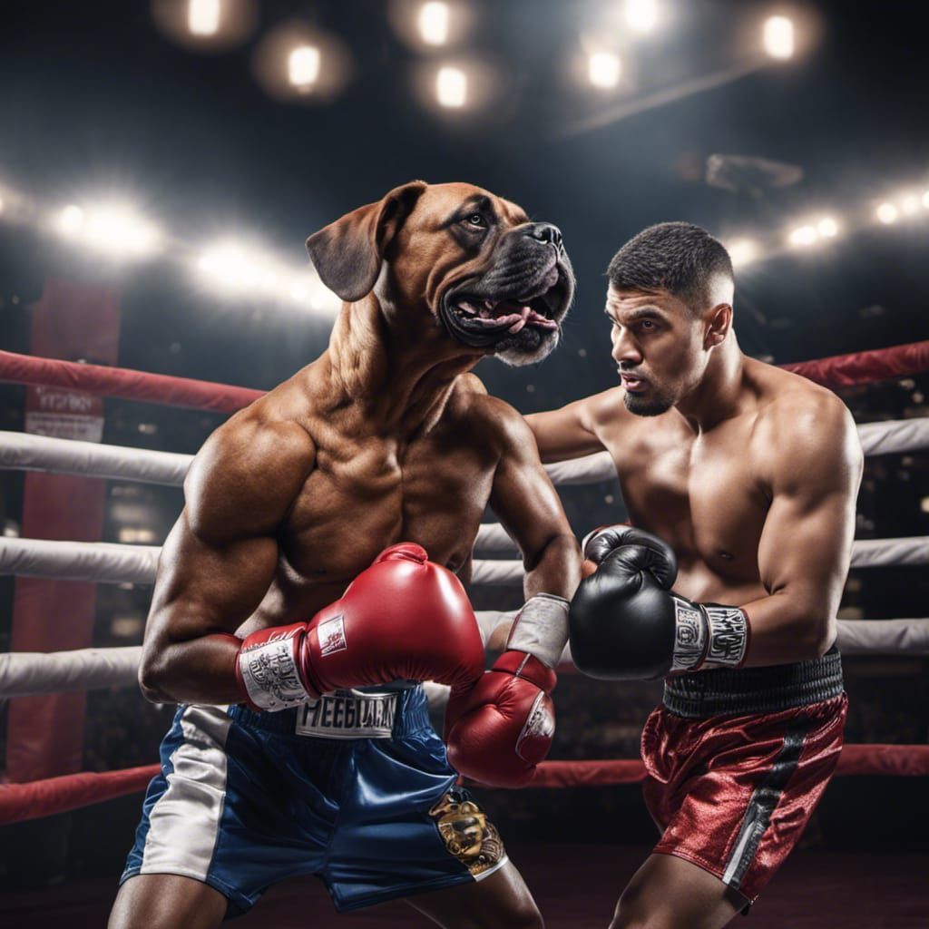 Boxers Fight - AI Generated Artwork - NightCafe Creator