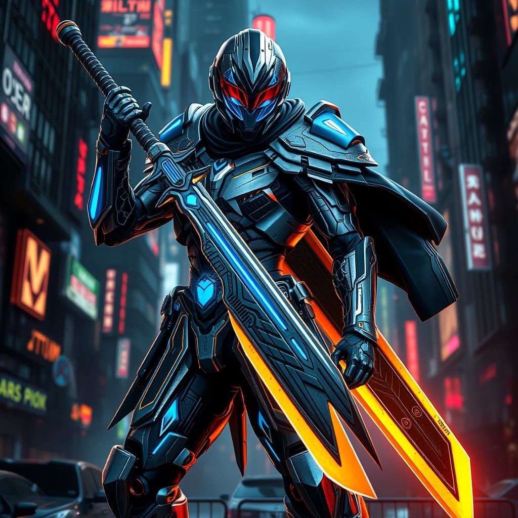 Soldier as a futuristic ranger - Cyberpunk Warrior Rises in ...