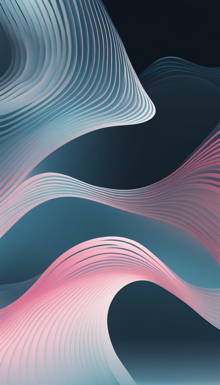 Abstract Gradient Background with Wave Distortion - AI Art