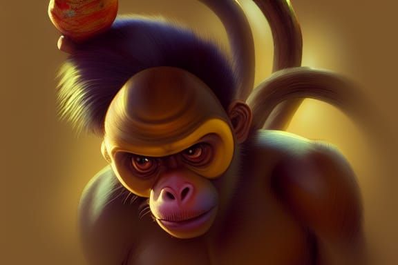 mean monkey - AI Generated Artwork - NightCafe Creator