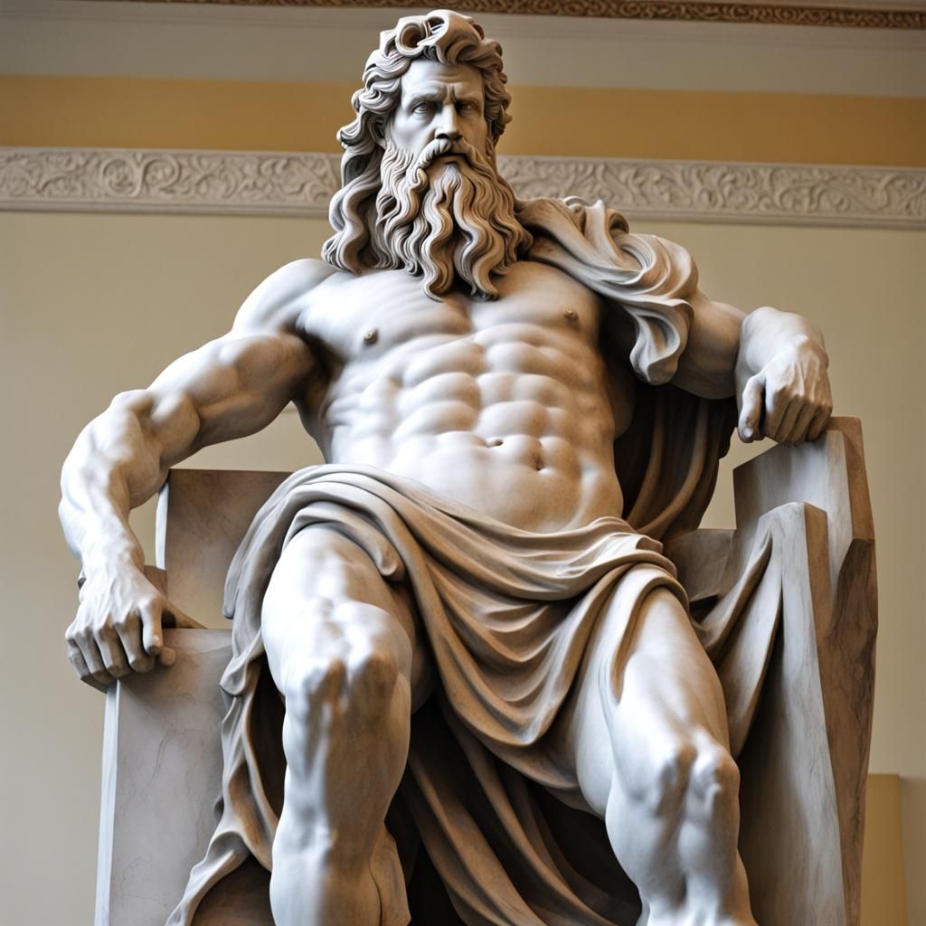 Zeus Sculpture - AI Generated Artwork - NightCafe Creator