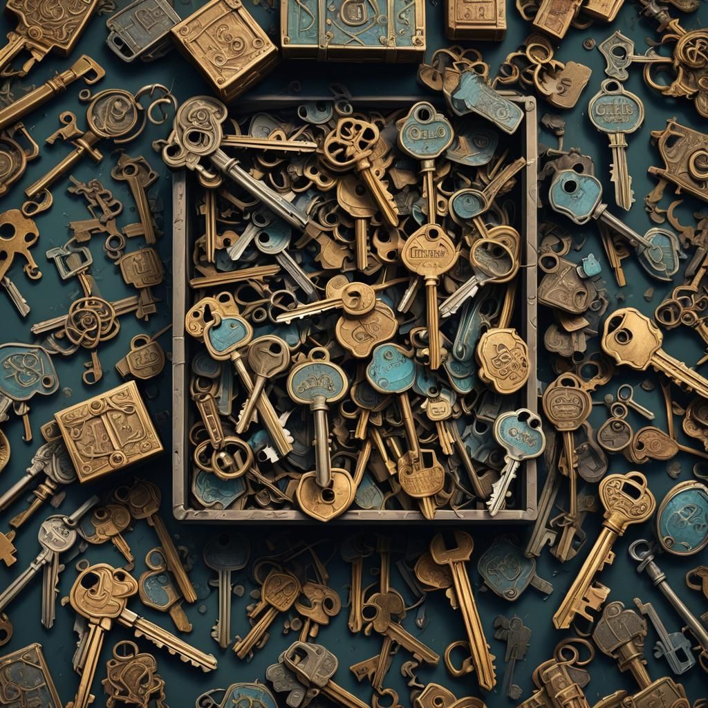 Box full of keys - AI Generated Artwork - NightCafe Creator