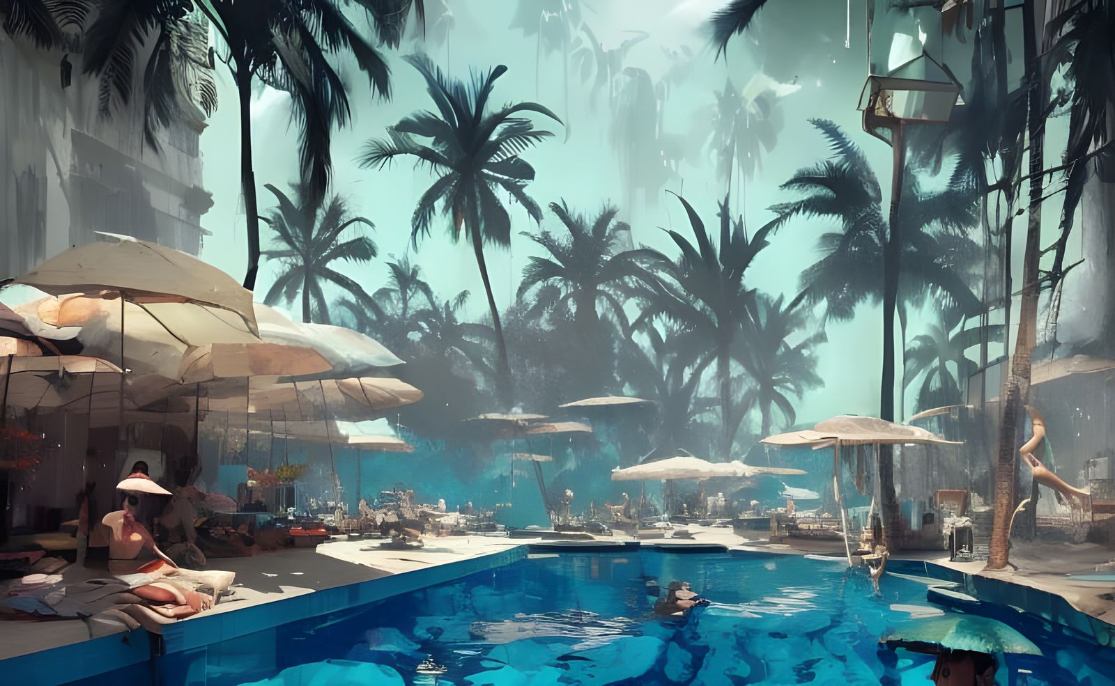 Welcome to the Pool Party - AI Generated Artwork - NightCafe Creator