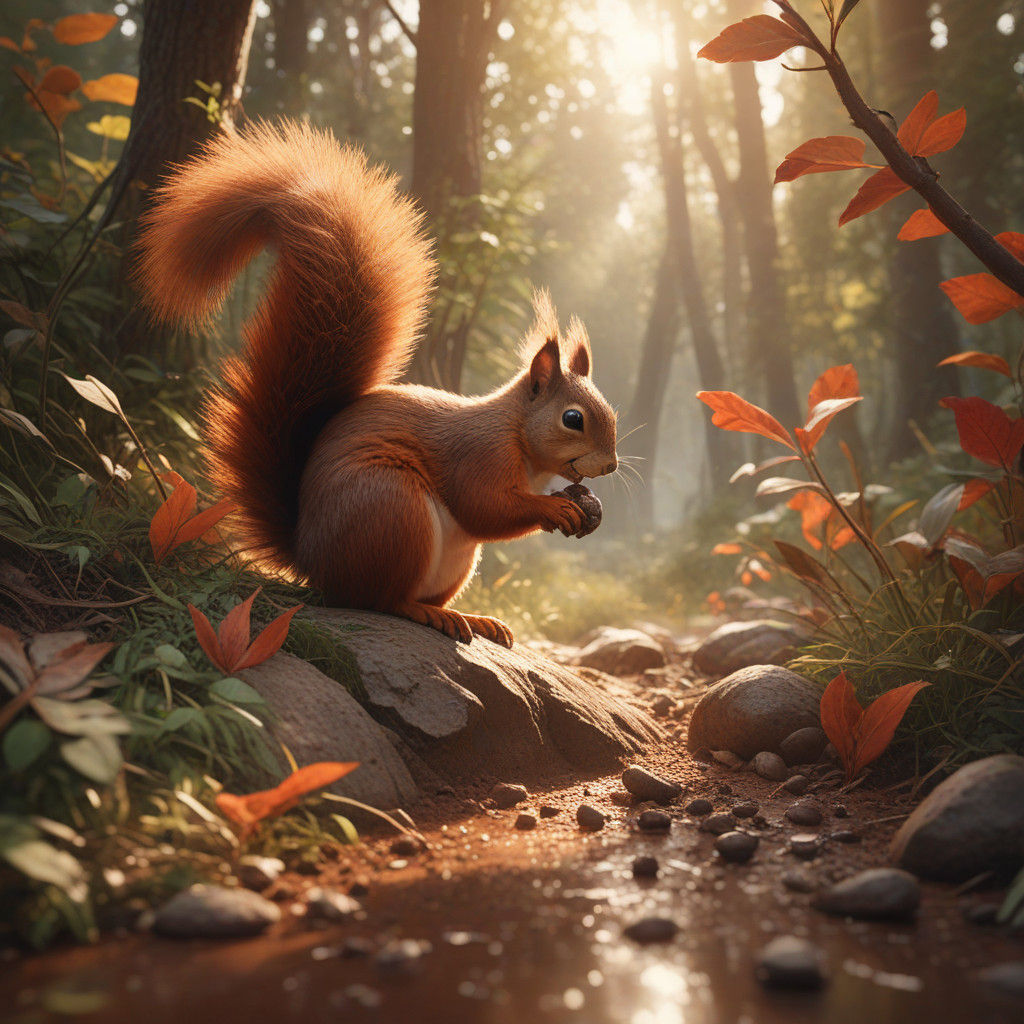 Squirrel Finds a Nut - Squirrel Finds a Nut