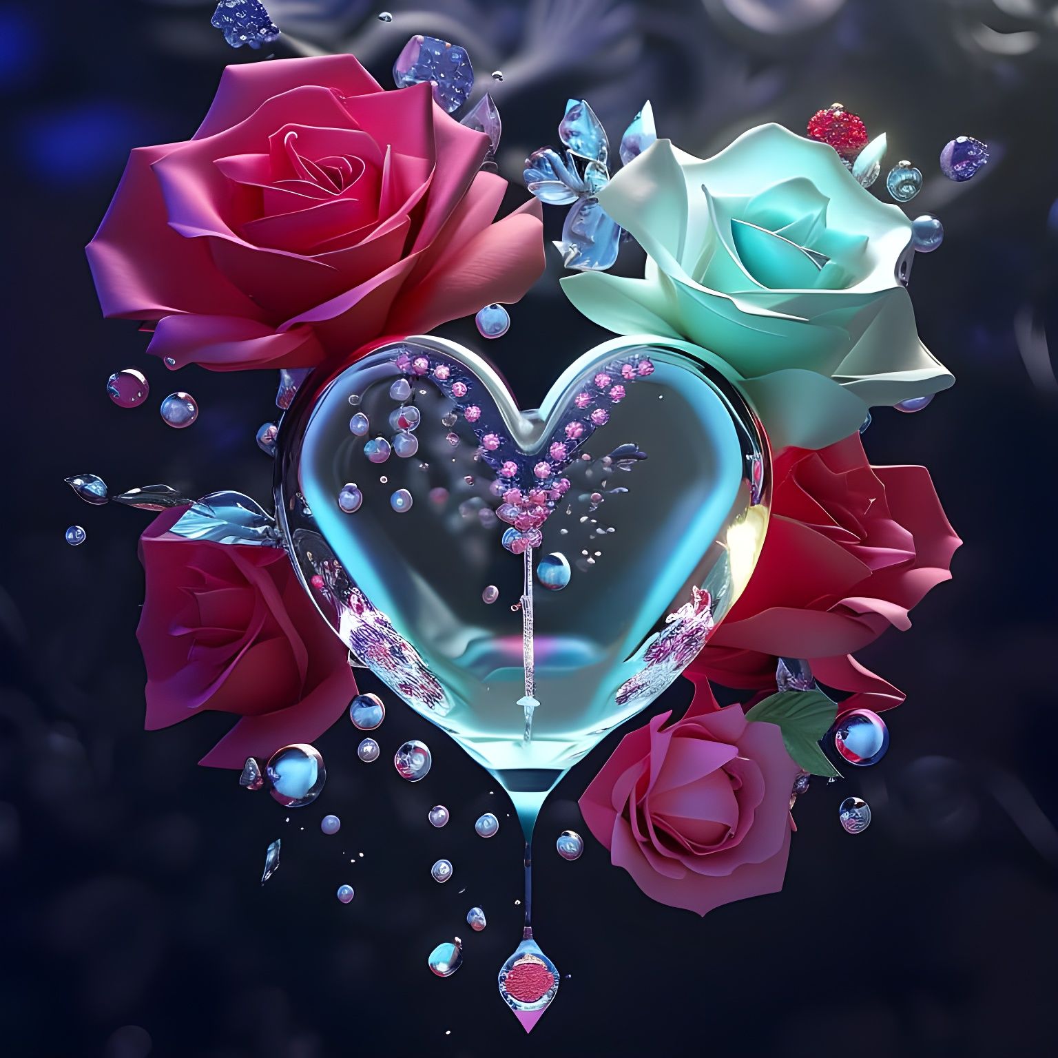 Roses to melt this heart of ice - AI Generated Artwork - NightCafe Creator