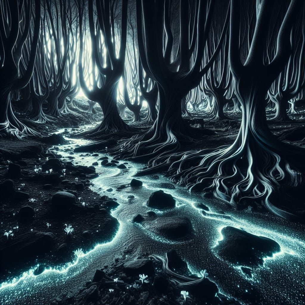 Alien Forest - AI Generated Artwork - NightCafe Creator
