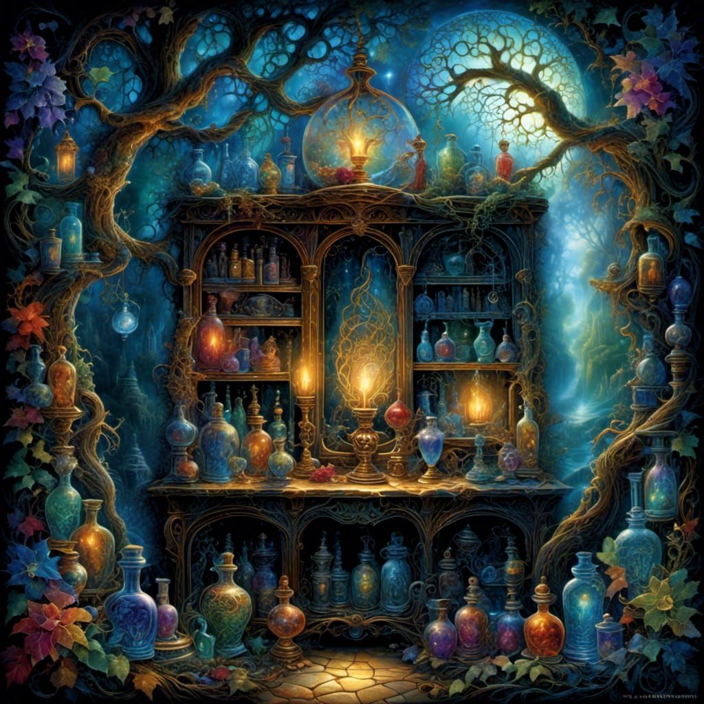 Intricate Apothecary - AI Generated Artwork - NightCafe Creator