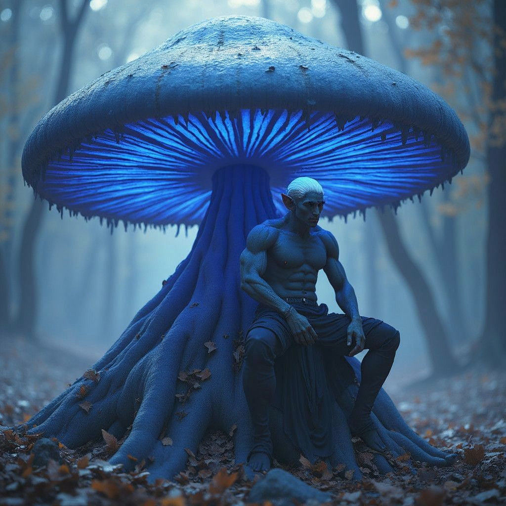 Keptolo, the Male Drow God, ultra handsome, bare chested, strong ...