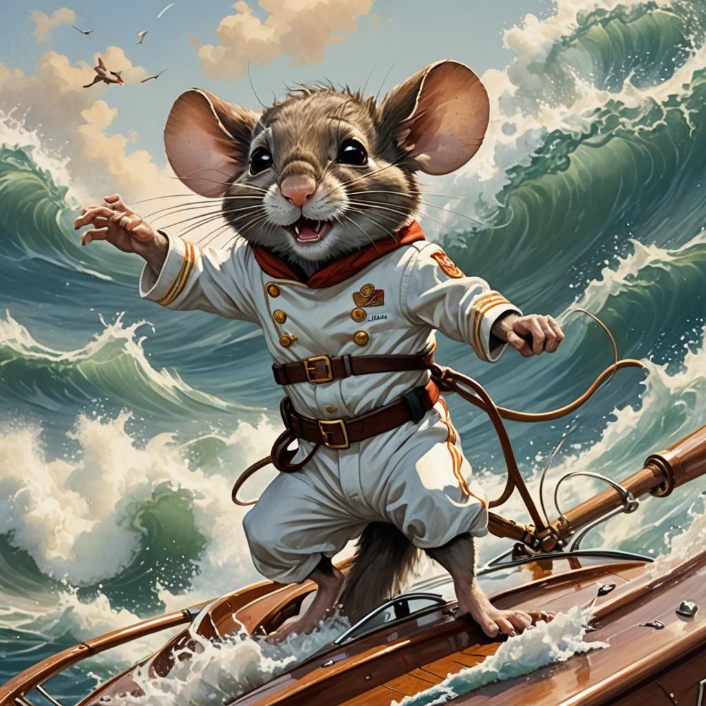 Mouse on a Boat - AI Generated Artwork - NightCafe Creator