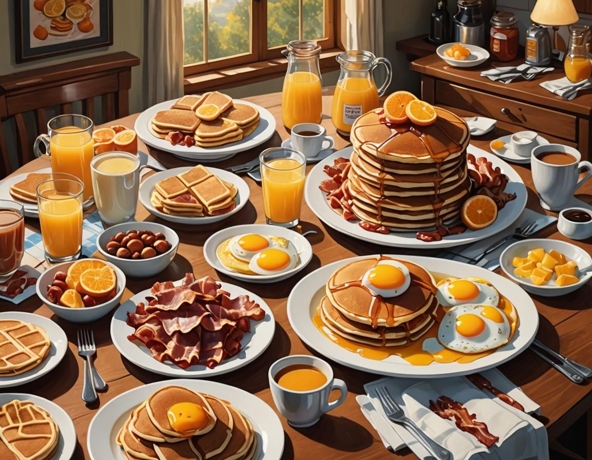 Breakfast. - AI Generated Artwork - NightCafe Creator