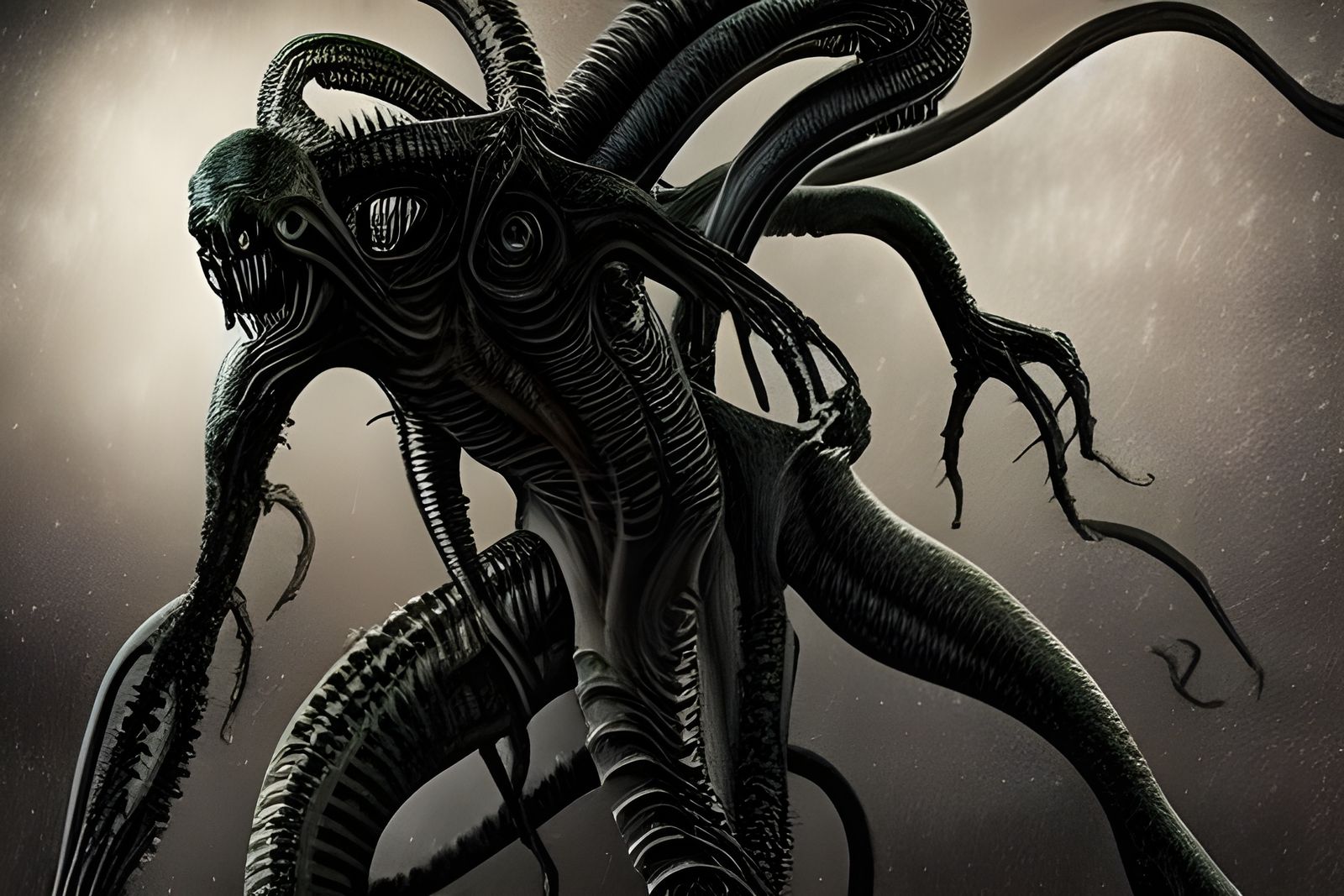 What happened when Giger met Lovecraft and they created a creature - AI ...