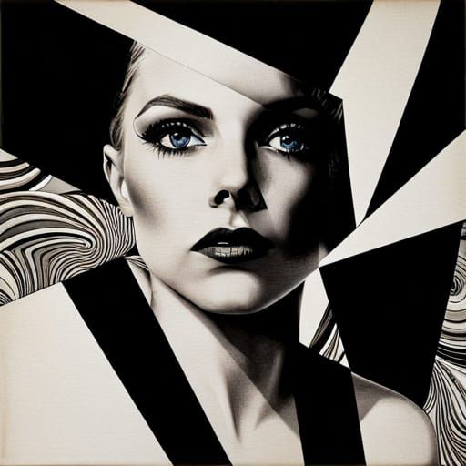 Janet Leigh Psycho Black and white iridescent sparkling collage ...