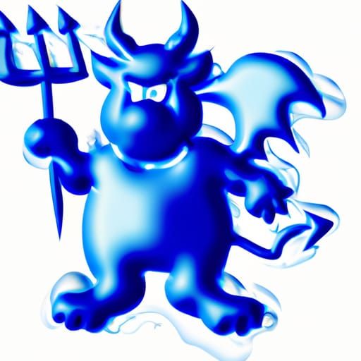 Hell covered in snow and ice with cold devil - AI Generated Artwork ...