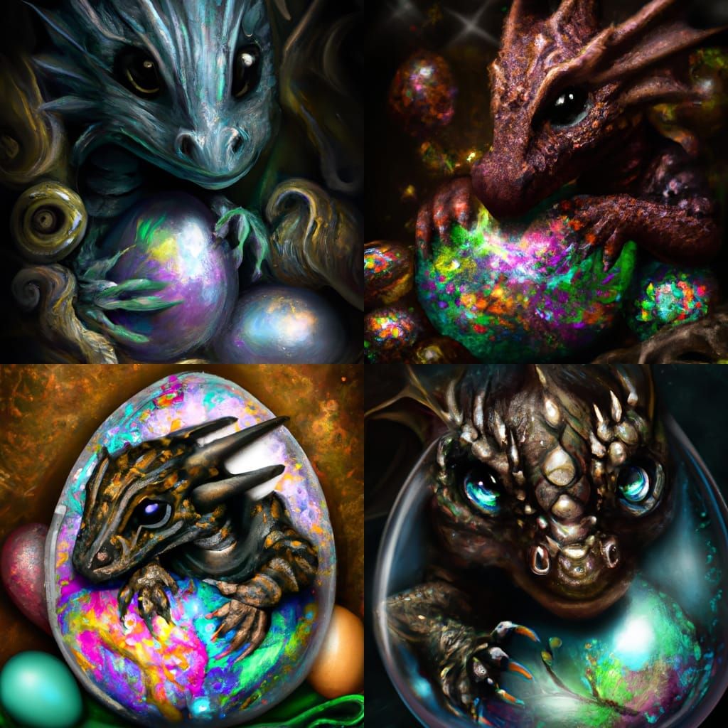 Dragon Hatchlings - AI Generated Artwork - NightCafe Creator