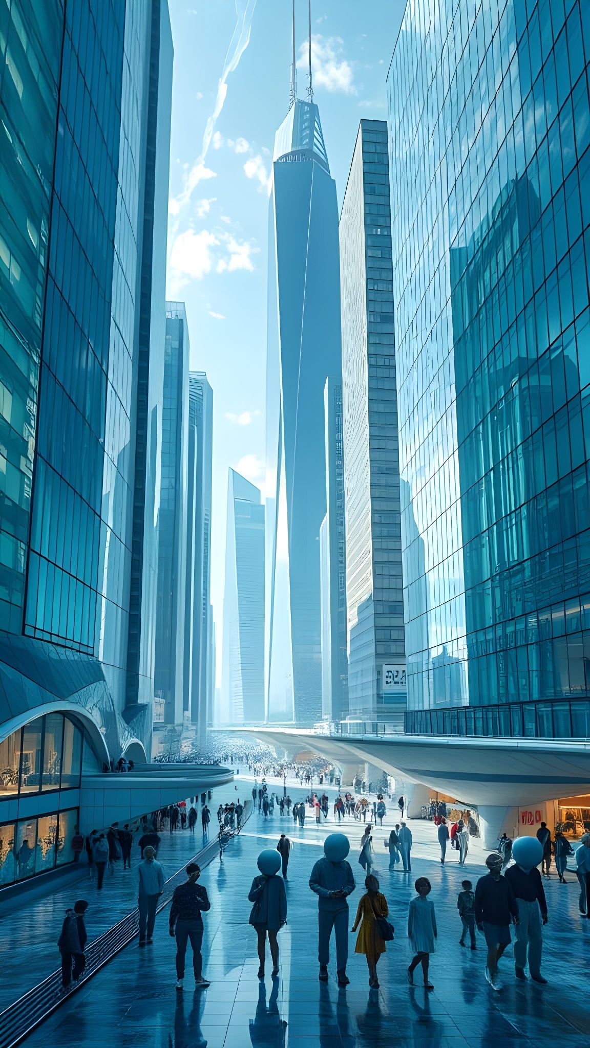 Surreal Cityscape with Distorted Reflections and F... - AI Art