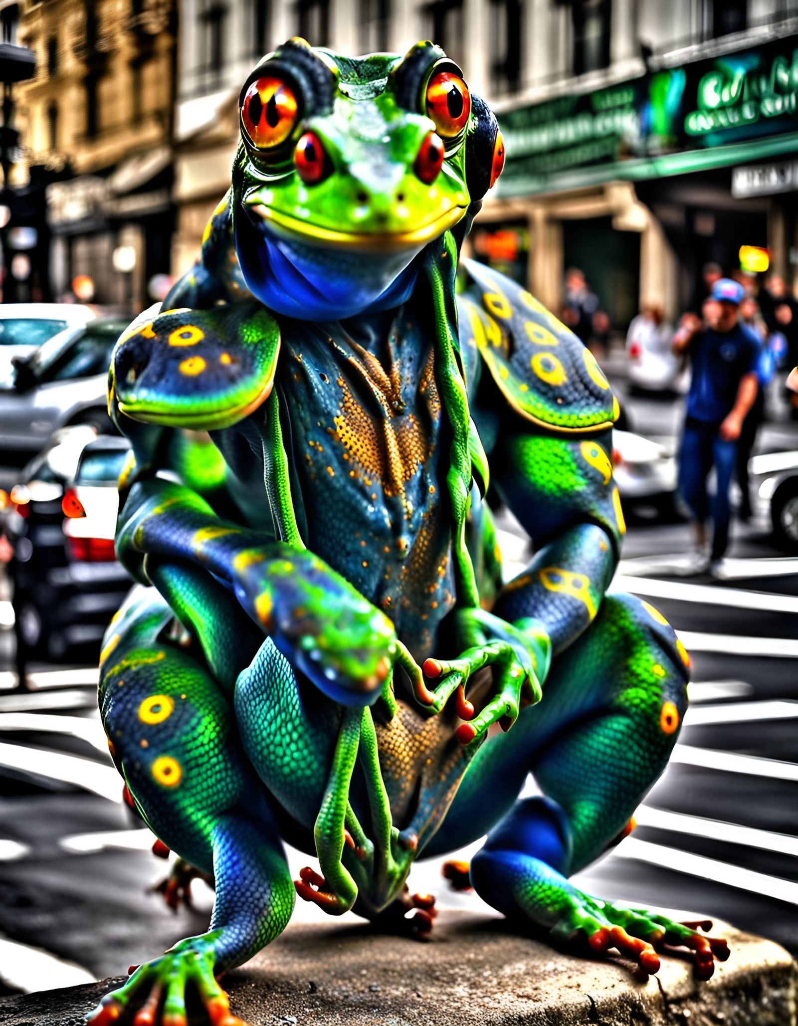 Evil frog King shaman spotted - AI Generated Artwork - NightCafe Creator