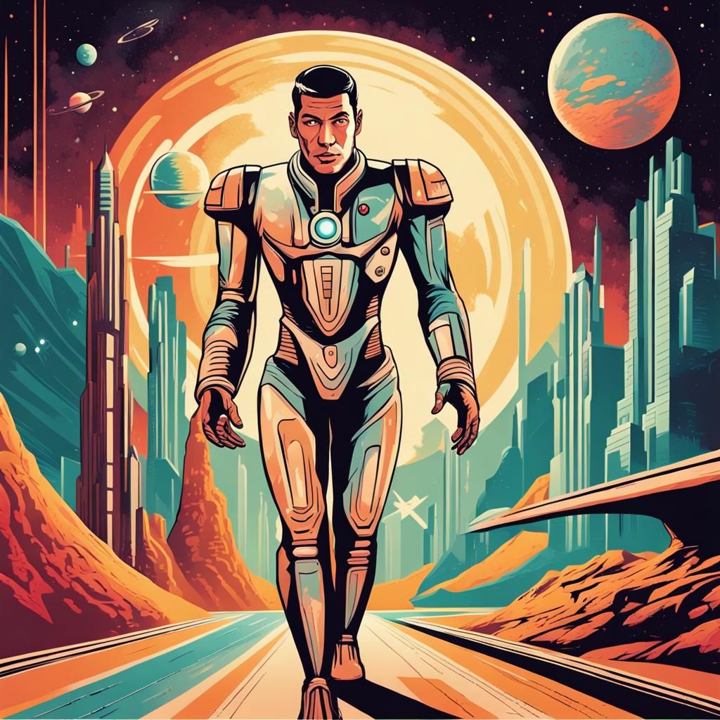 Humanoind in space - AI Generated Artwork - NightCafe Creator