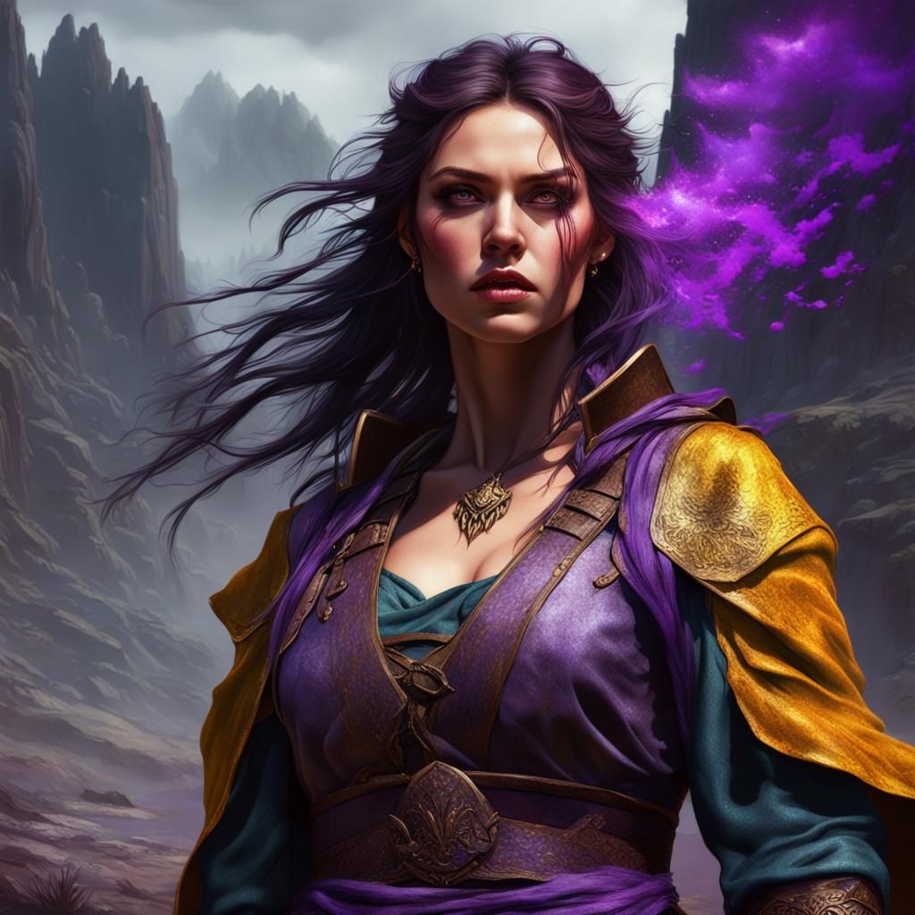 Fantasy Portrait Female Adventurer Wilderness - AI Generated Artwork ...