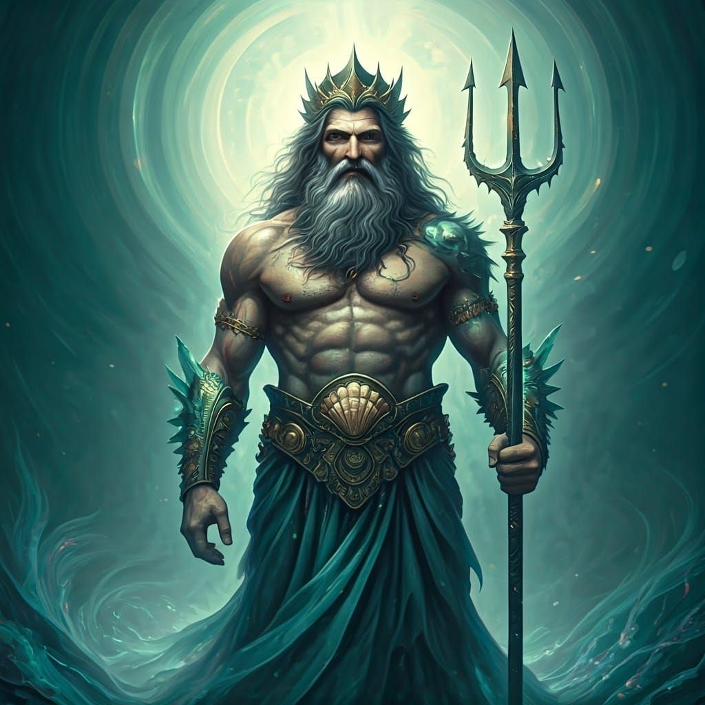 Poseidon Ancient Greece god - Majestic Poseidon in Ancient G...