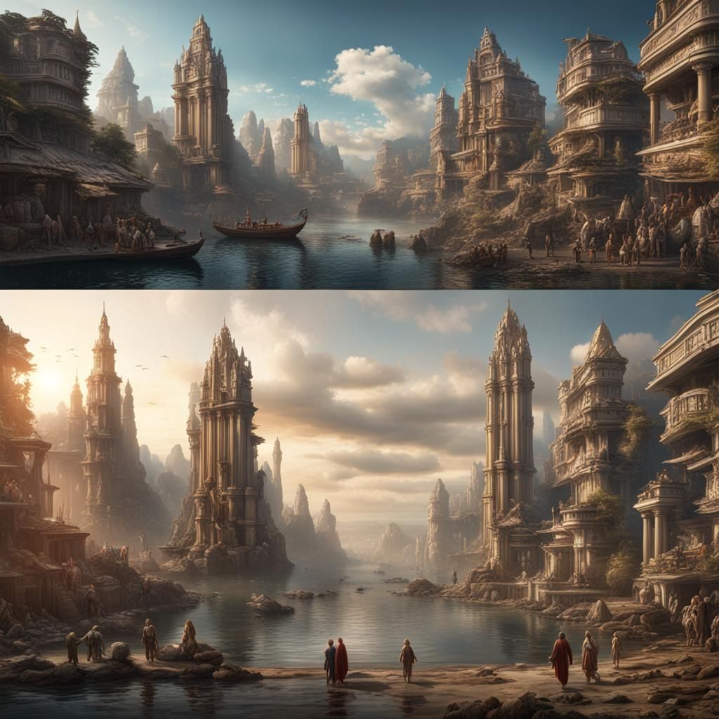 hyper realistic evolution of human society 5000 years - AI Generated ...