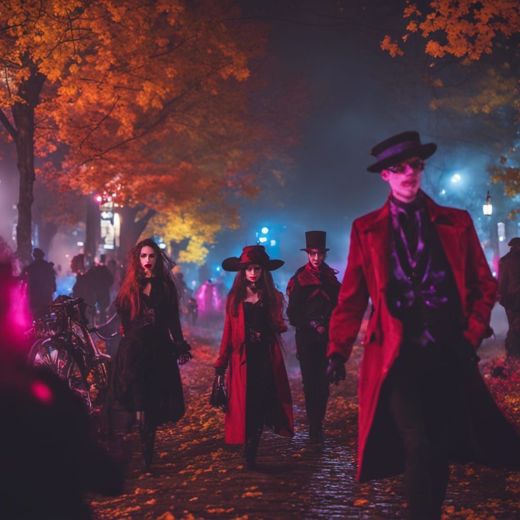 Vampire community festival, people from the vampire community ...