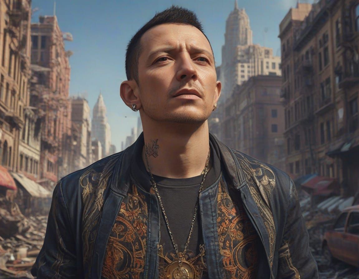 Chester Bennington Portrait in Cinematic Style - AI Art