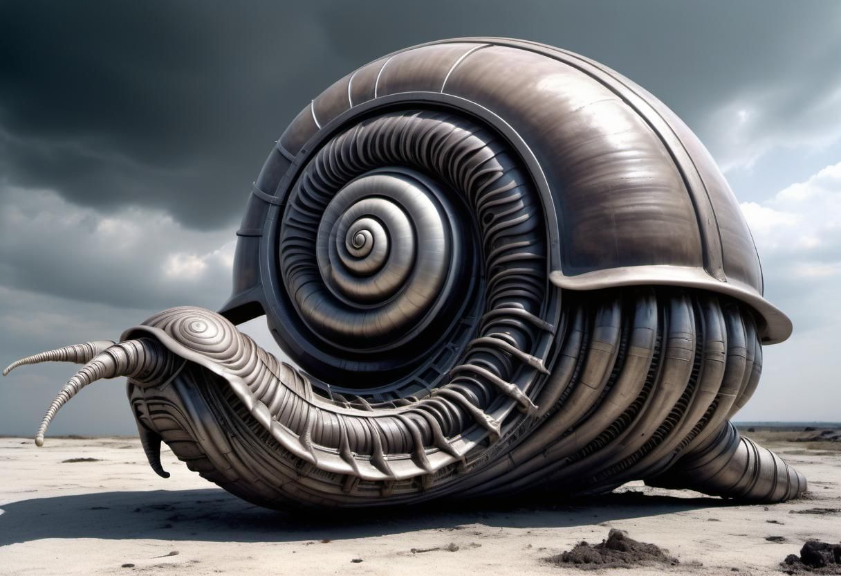 Armored snail - AI Generated Artwork - NightCafe Creator