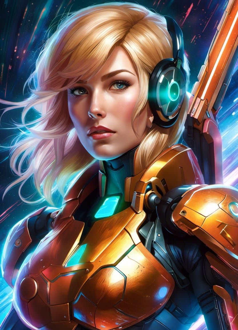 Samus Aran Portrait - AI Generated Artwork - NightCafe Creator