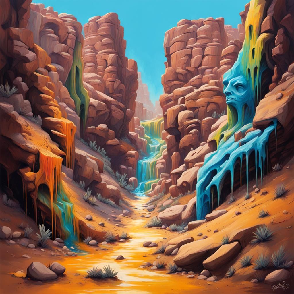 Desert Canyon - AI Generated Artwork - NightCafe Creator