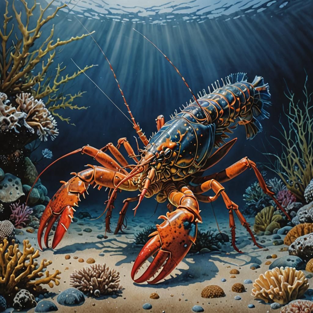 Spiny Lobster - AI Generated Artwork - NightCafe Creator