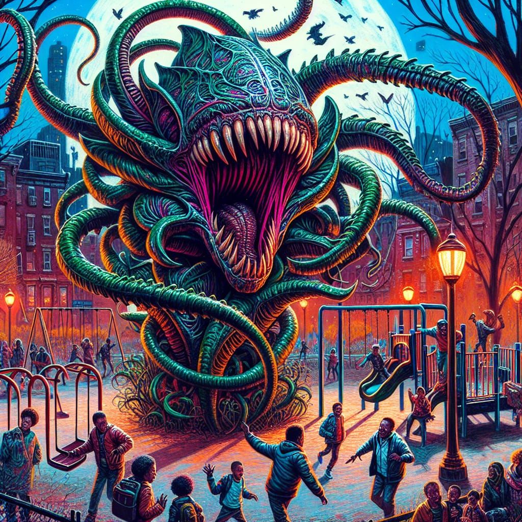 Carnivorous alien plant 2: Electric Boogaloo - AI Generated Artwork ...