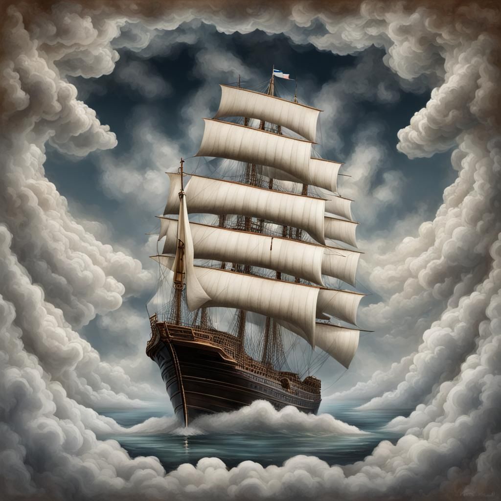 Cloud-ship - AI Generated Artwork - NightCafe Creator