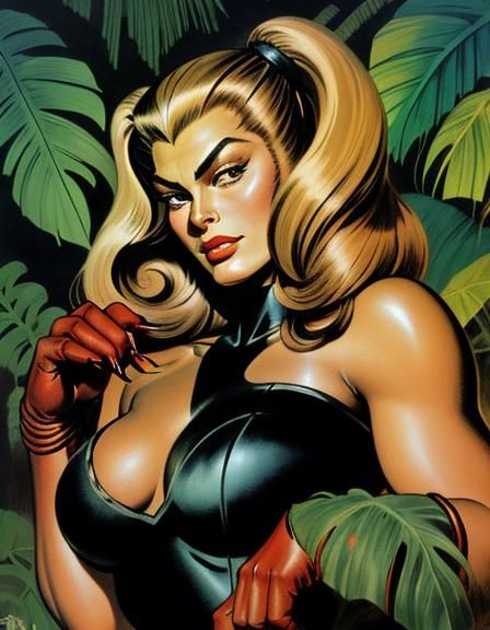 (Anita Ekberg) The red claw in the foreground - AI Generated Artwork - NightCafe Creator