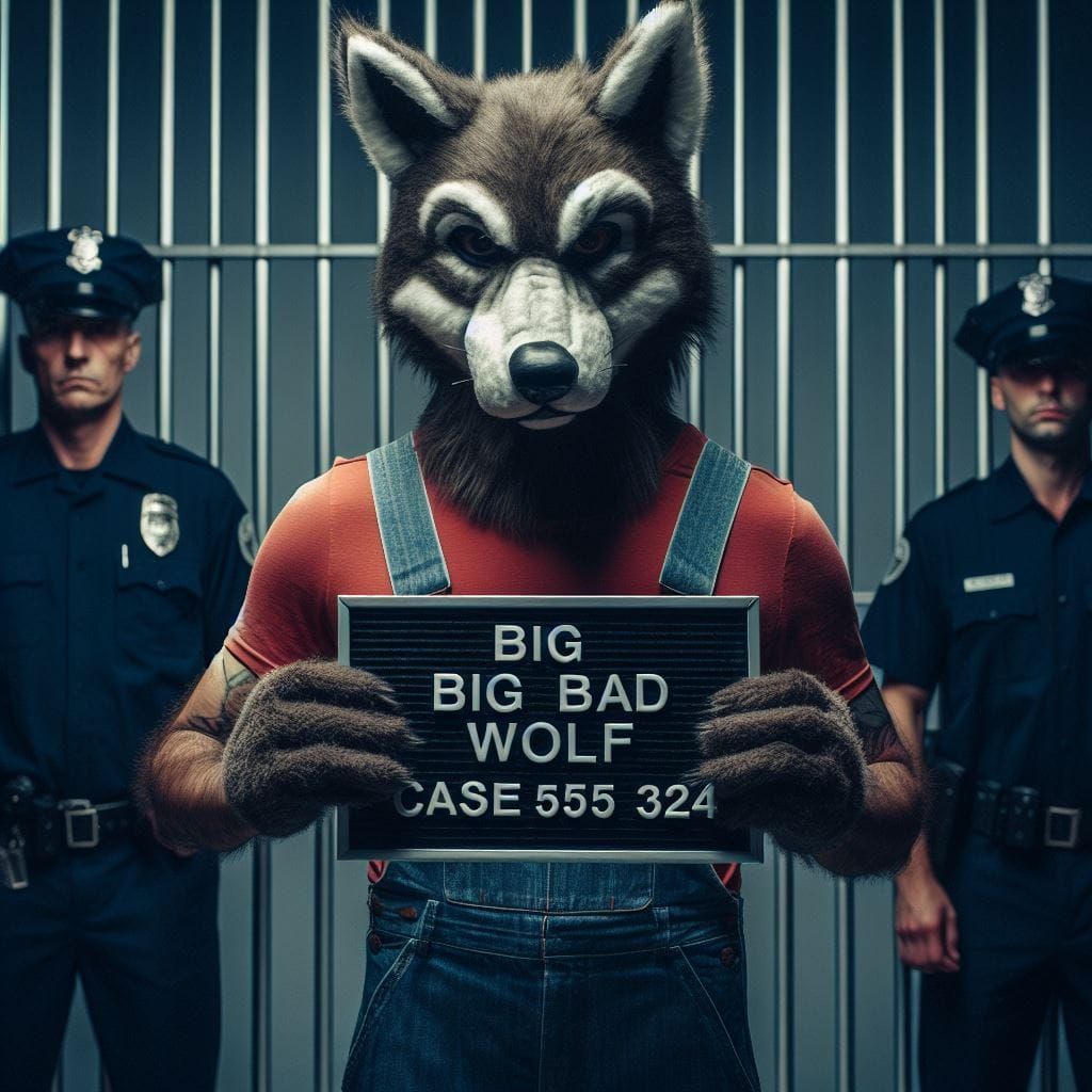 Arrest report: Big Bad Wolf - AI Generated Artwork - NightCafe Creator
