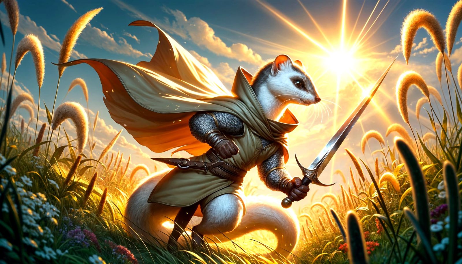 Brightblade Stoat - AI Generated Artwork - NightCafe Creator