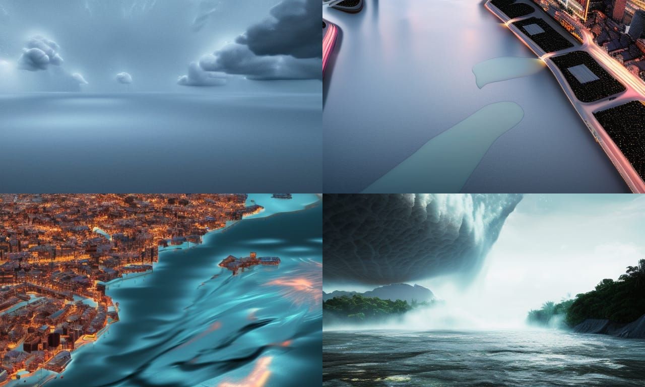 2023 tsunami flood of the world 2023 4K 64 megapixels 8K resolution 8K ...