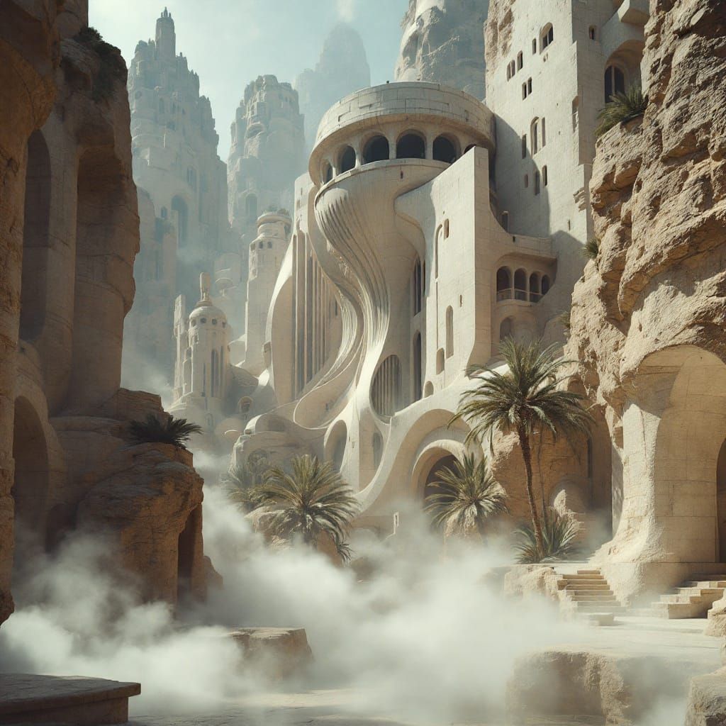 A Hyper realistic visual collision between art movements.