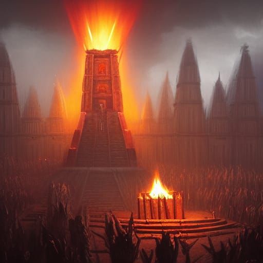 Aztec Temple, - AI Generated Artwork - NightCafe Creator