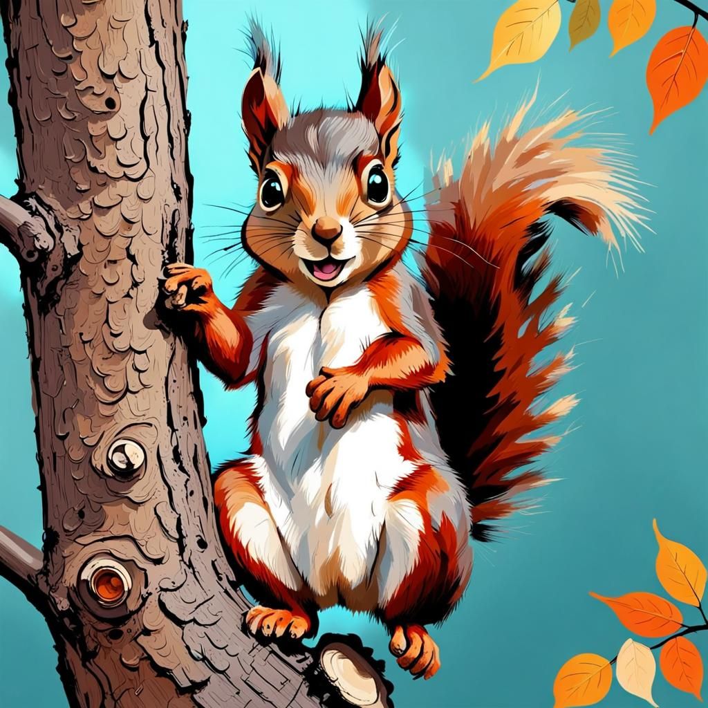 Super cute squirrel - AI Generated Artwork - NightCafe Creator