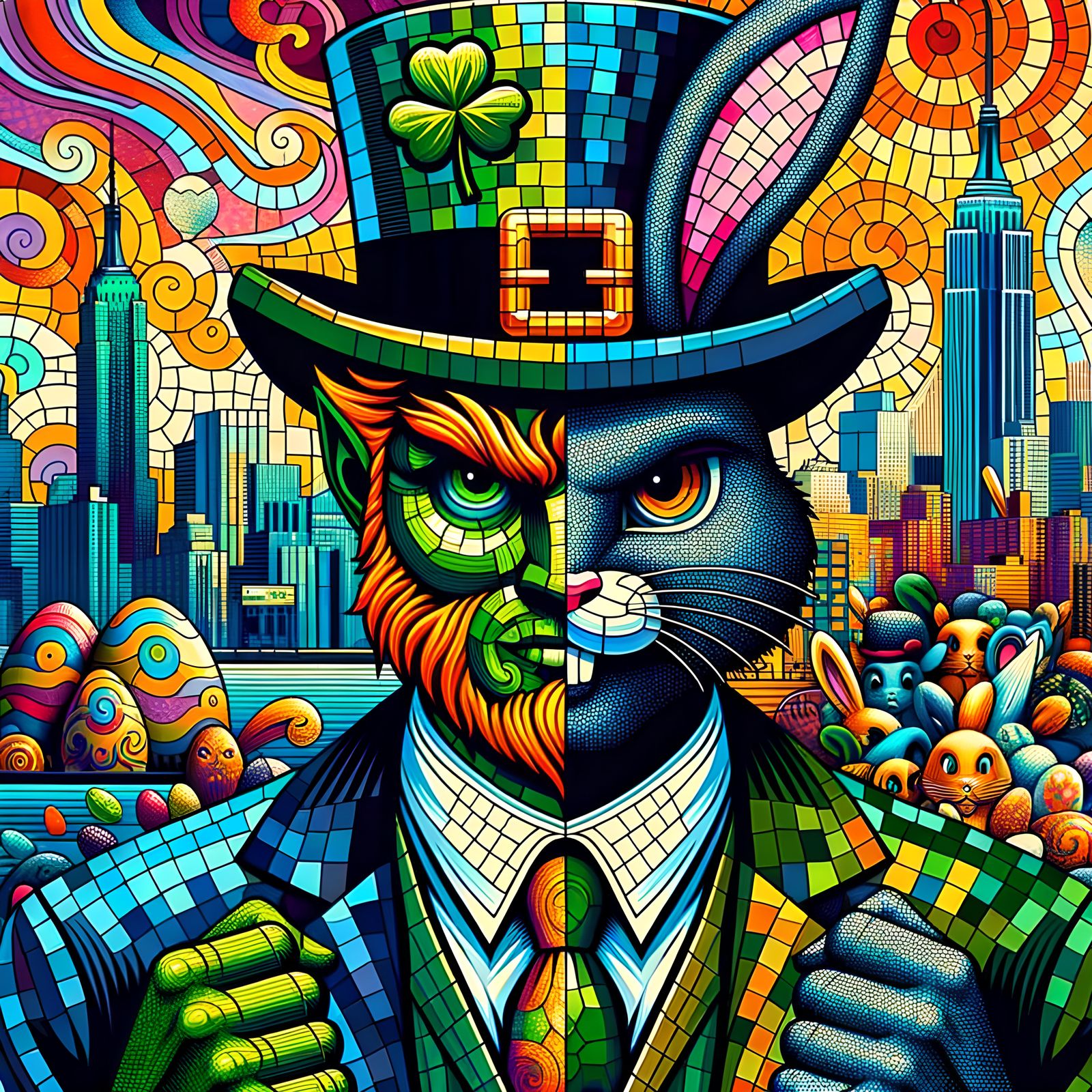 Uncle Sam meets Leprechaun - AI Generated Artwork - NightCafe Creator