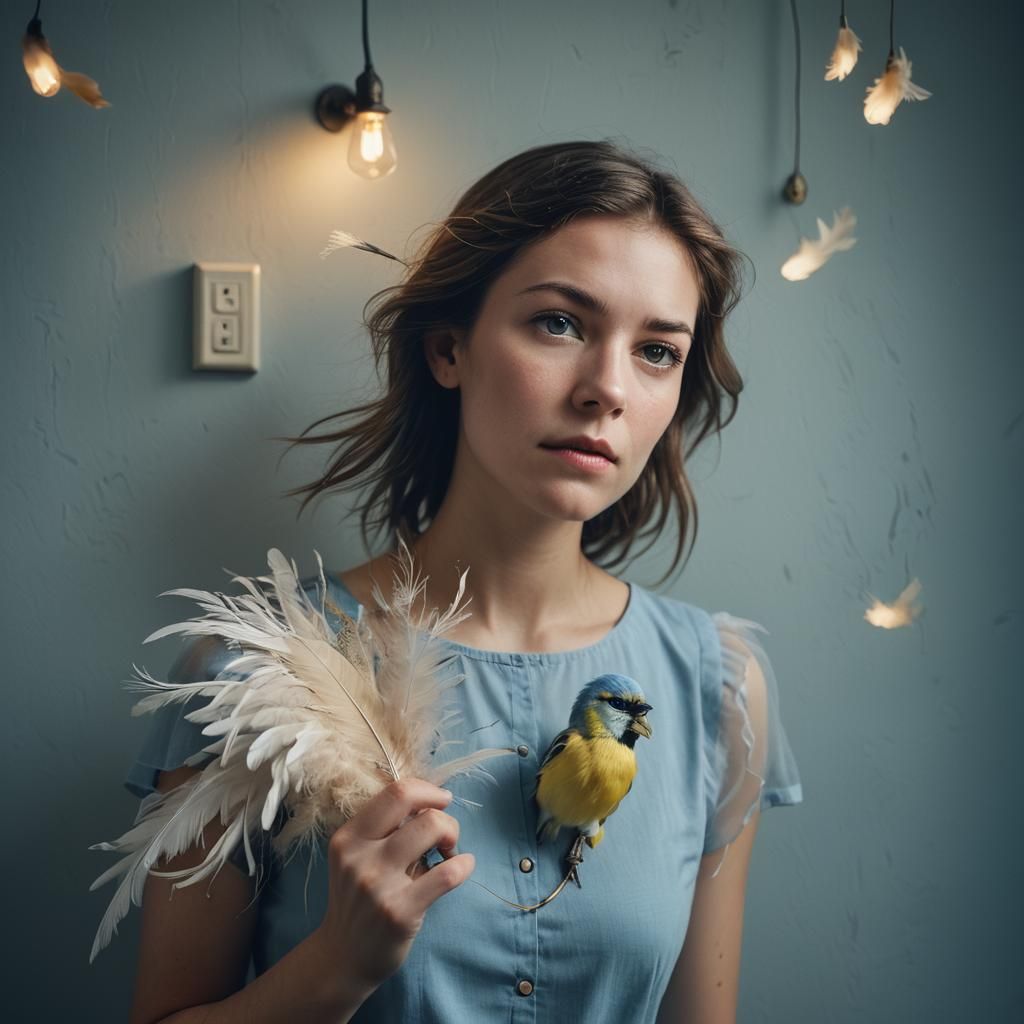 Blue canary in the outlet by the light switch Who watches over you Make ...