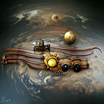 Solar System Steampunk - AI Generated Artwork - NightCafe Creator