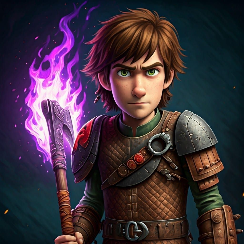 the Astrid flare - Young Viking Warrior Seizes Battle-Axe, E...