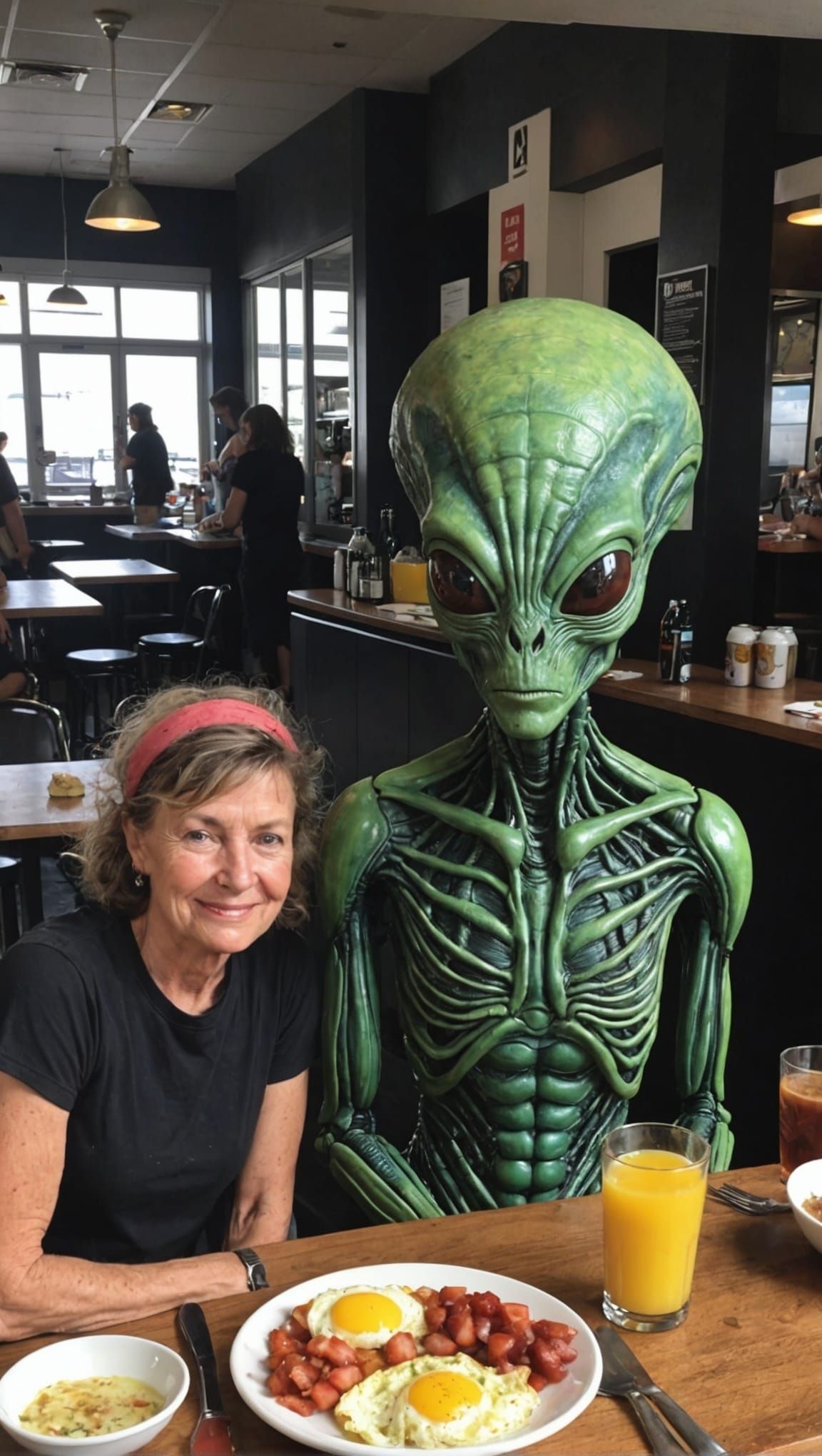 Alien took me in and gave me breakfast - AI Generated Artwork ...