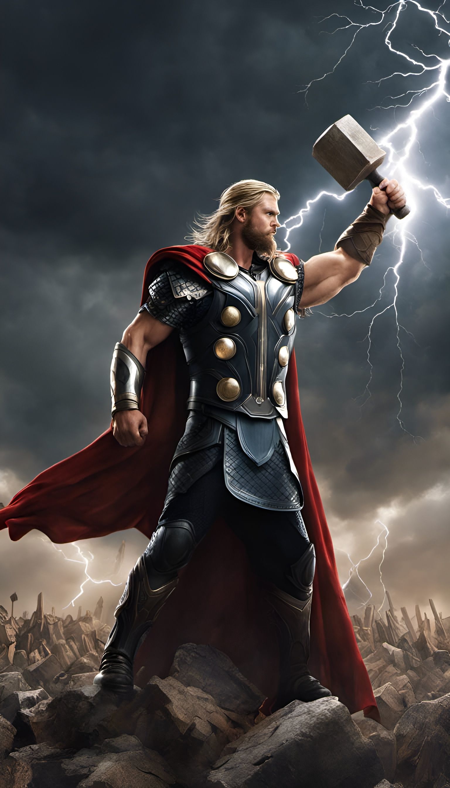 Thor Commands Mjolnir - AI Generated Artwork - NightCafe Creator